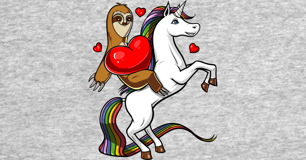 Sloth Riding Unicorn - Sloth Riding Unicorn - Baseball T-Shirt | TeePublic