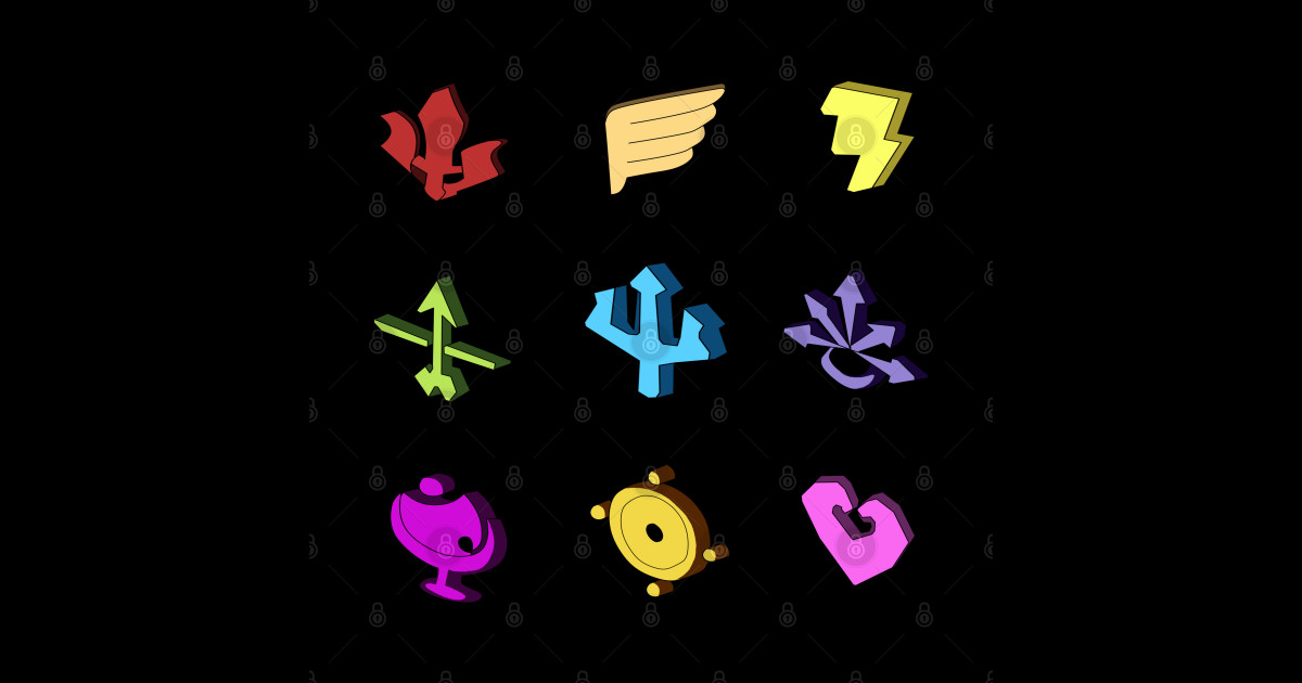 Hades Game God Symbols - Hades Game God Symbols - Sticker | TeePublic