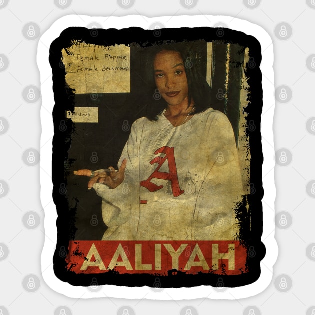 TEXTURE ART- Aaliyah - RETRO STYLE - Texture Art - Sticker | TeePublic