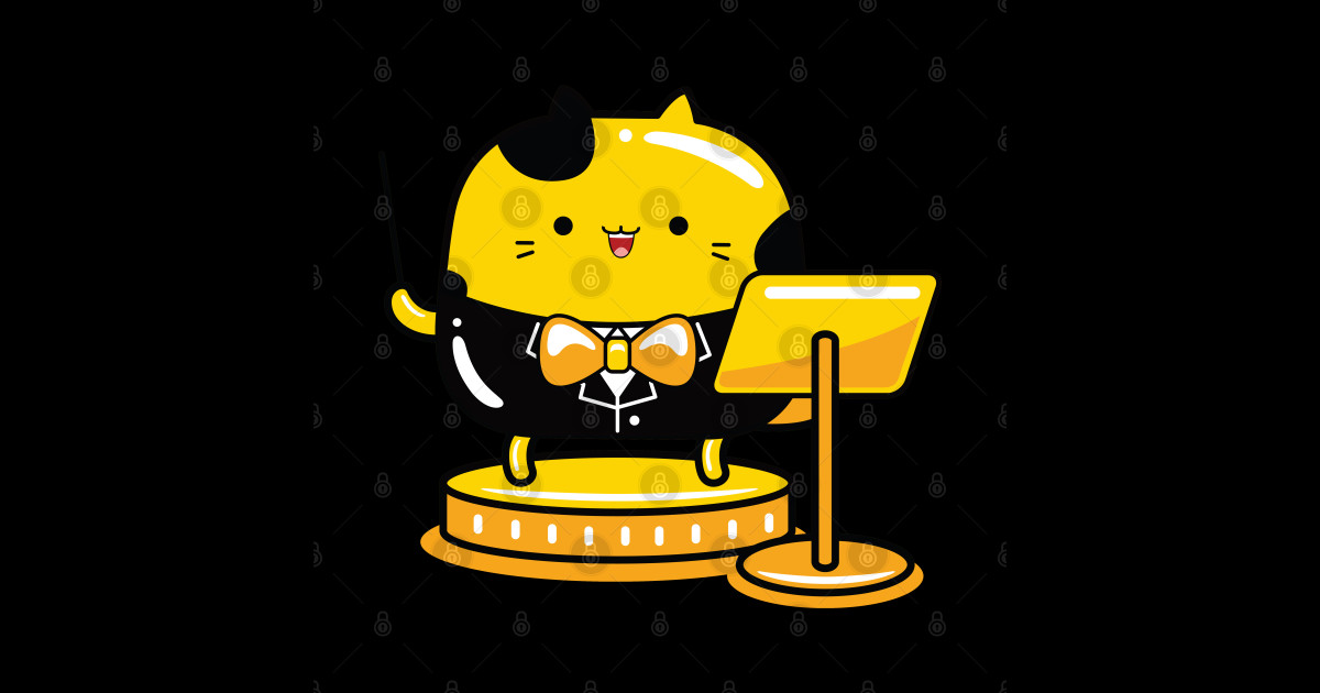 yellow cat conductor profession - Yellow Cat - Sticker | TeePublic