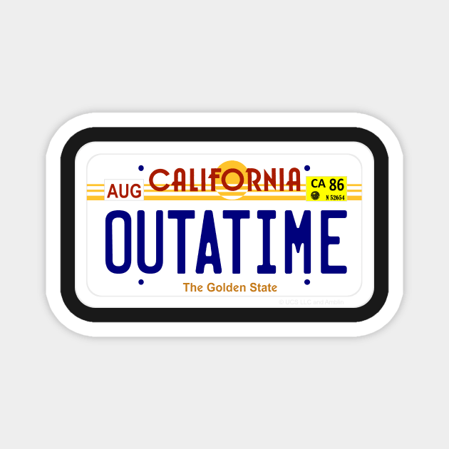 OUTATIME - Back to the Future - Back To The Future - Magnet | TeePublic
