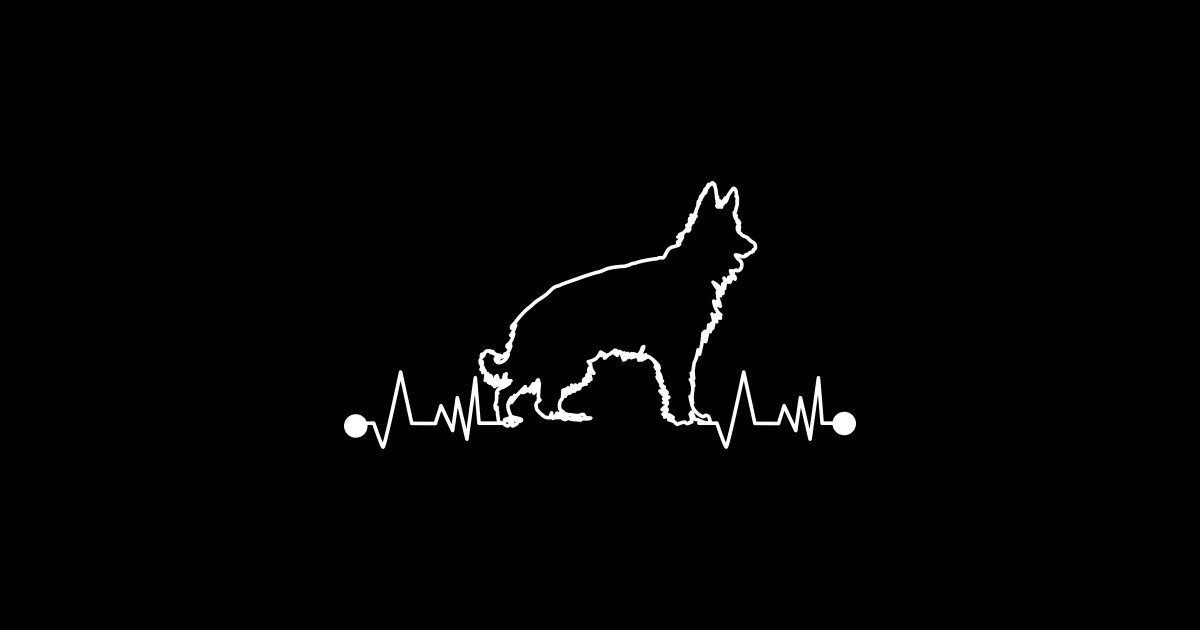 German shepherd heartbeat - Dog Lover Gifts - Sticker | TeePublic