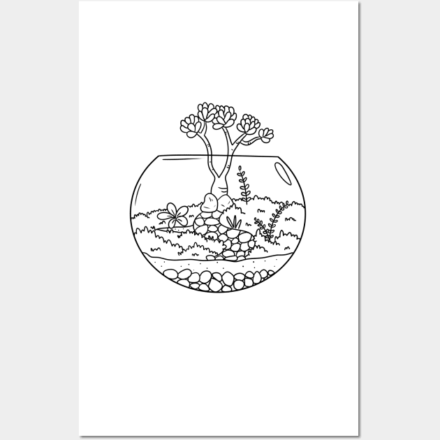 Terrarium 3 Line version - Terrarium - Posters and Art Prints | TeePublic