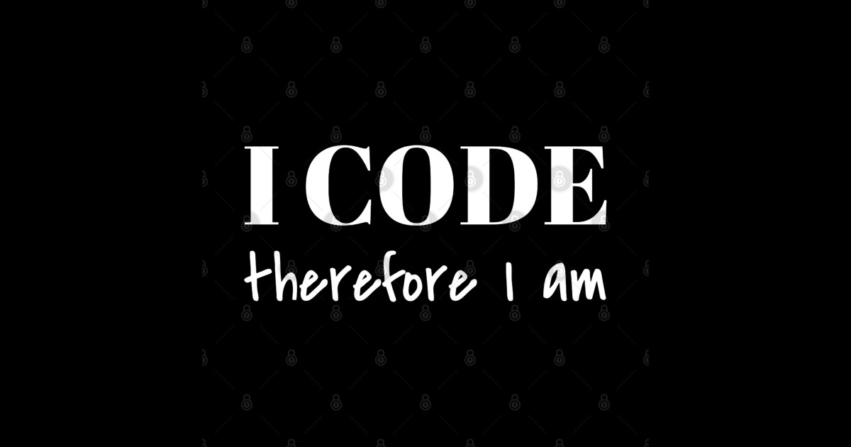 I Code therefore I am - Programmer Gifts - Sticker | TeePublic