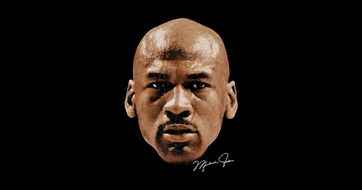 Michael Jordan Big Face - Michael Jordan - Sticker | TeePublic
