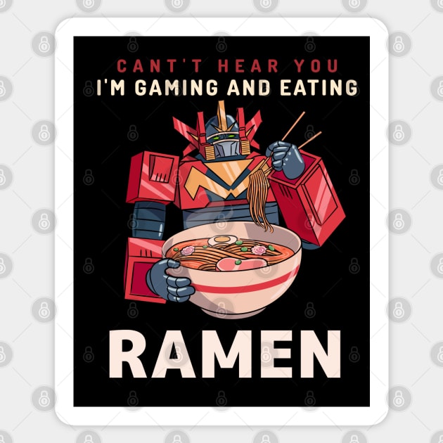 ramen and gamer - Ramen Gamer - Sticker | TeePublic