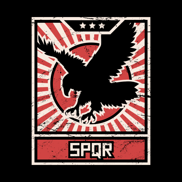 SPQR Roman Empire Eagle | Propaganda Poster - Spqr - Tapestry | TeePublic