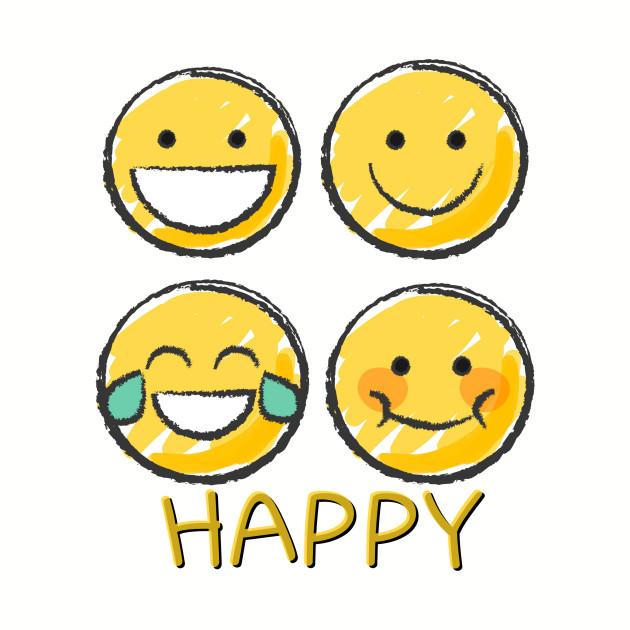 Happy Emojis - Happiness - T-Shirt | TeePublic