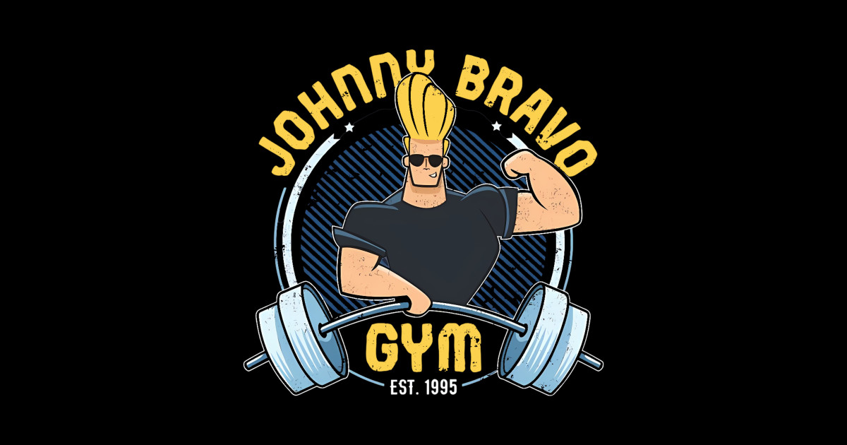 Johnny Bravo Gym - Johnny Bravo Gym - Sticker | TeePublic