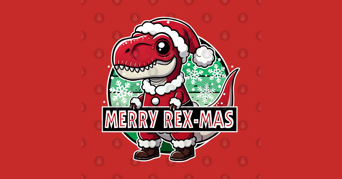 Merry Rex Mas Christmas T-Rex - T Rex Christmas - T-Shirt | TeePublic