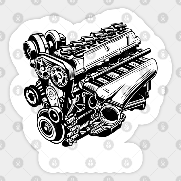 2JZ GTE - Engine 2jz - Sticker | TeePublic