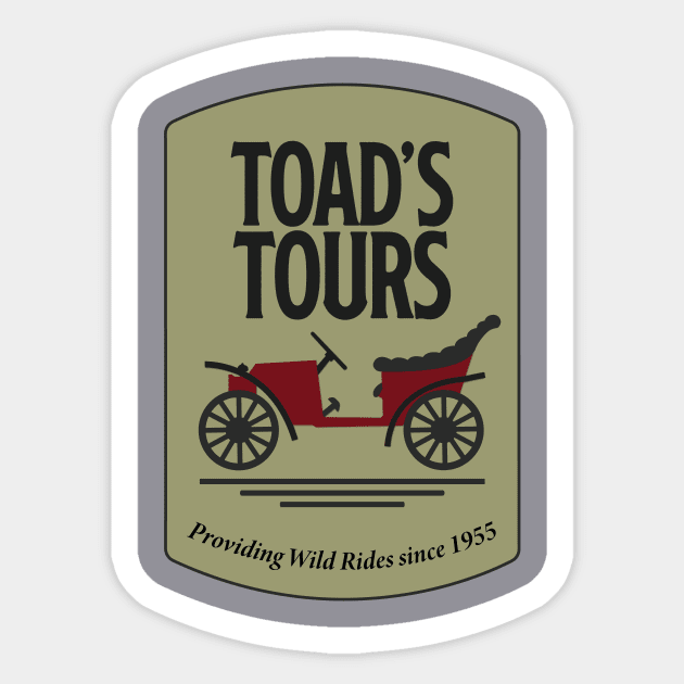 Toad's Tours - Mr Toad - Sticker | TeePublic