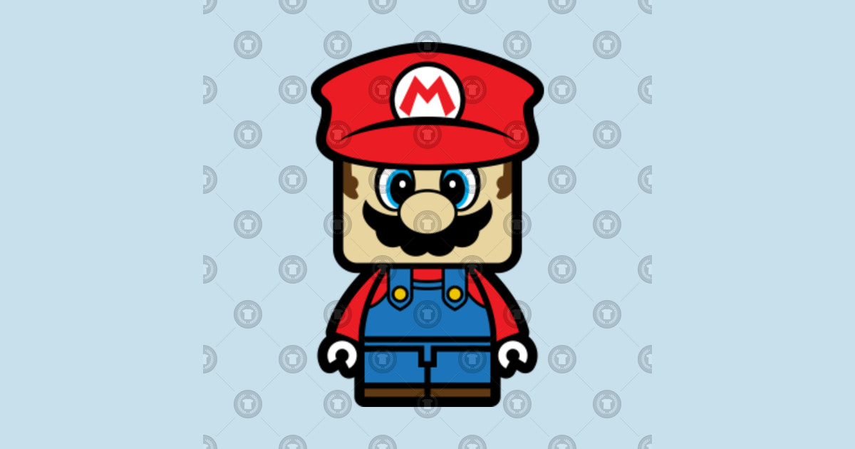 Super Chibi Mario - Mario - Sticker | TeePublic
