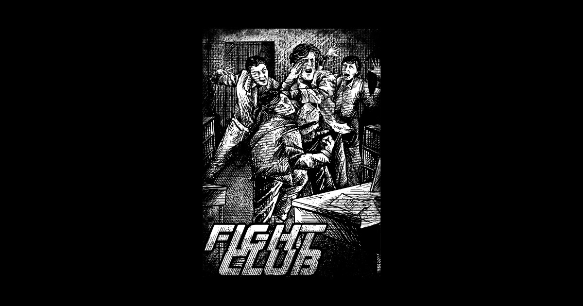 fight club hand drawing illustration design - Fight Club - Sticker ...