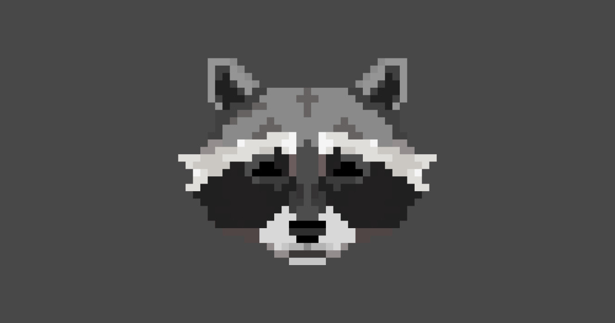 Pixel Raccoon - Raccoon - T-Shirt | TeePublic