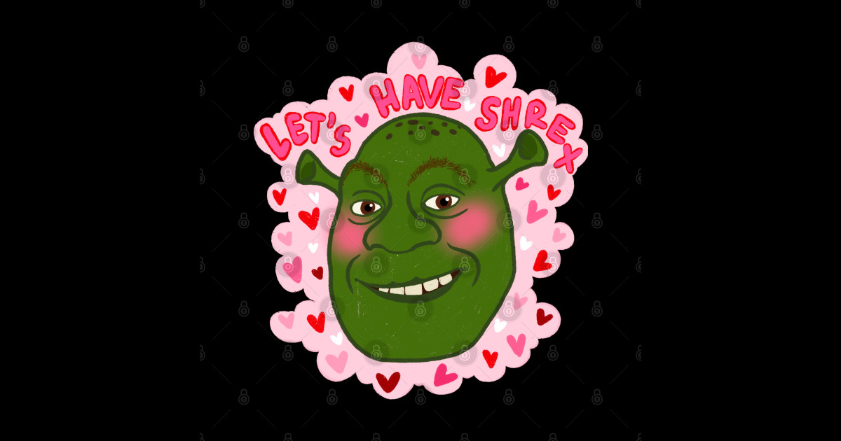 shrek valentine - Shrek Is Love - Sticker | TeePublic