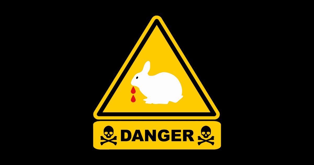 Danger Rabbit - 80sbeast - Sticker | TeePublic