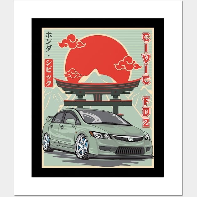 Civic FD2 Type R - Civic Type R - Posters and Art Prints | TeePublic