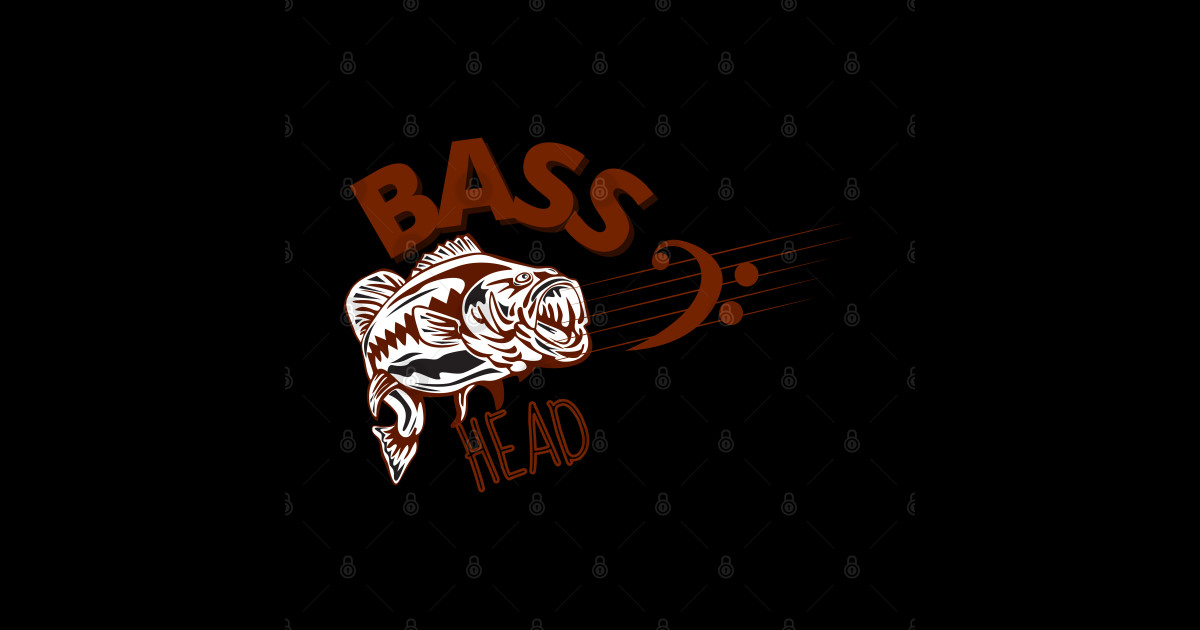BASS HEAD BASS PLAYER BASS NOTE DESIGN - Bass Player - Sticker | TeePublic