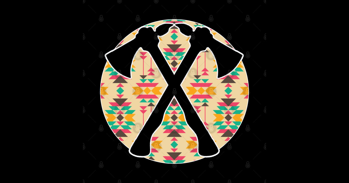 Tomahawk Pattern - 8 - Native Pattern - Sticker | TeePublic