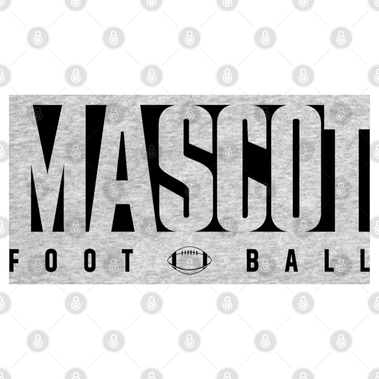 Mascot Football - Bold Athletic Typography Design - Football - T-Shirt ...