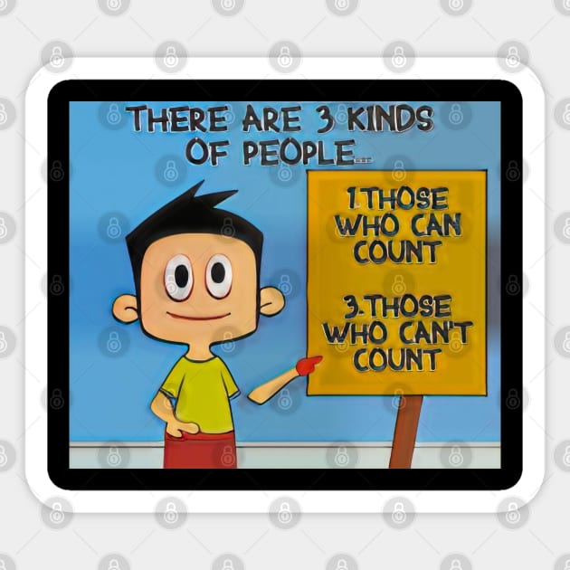 Those Who Can't Count - Dad Jokes - Sticker | TeePublic