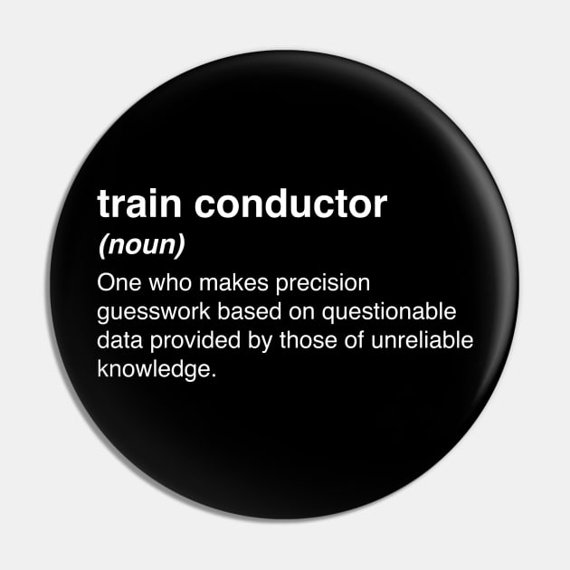 Retro Vintage Rail Crew Railroad Train Conductor - Conductor - Pin ...