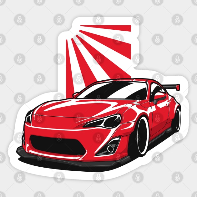 Red GT86 Widebody JDM - Gt86 - Sticker | TeePublic