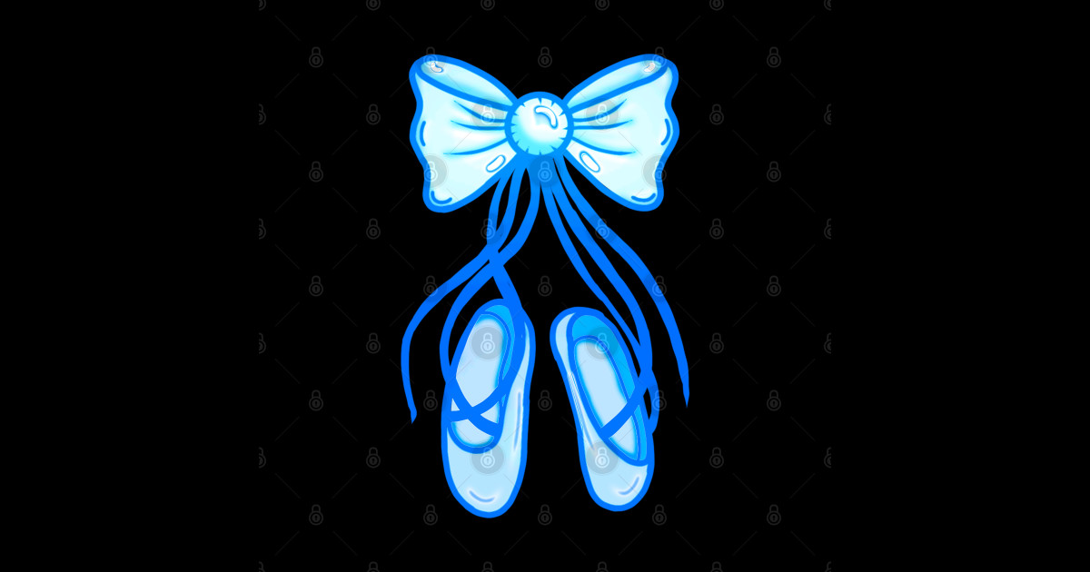 Blue Ballerina Ballet Pointe Shoes - Ballet Slippers - Sticker | TeePublic