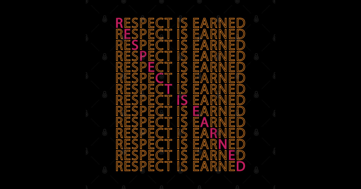 Respect is earned. Biker - Motorcycle - Inspirational Quote - Respect ...