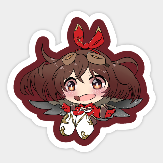 Amber Genshin Chibi - Genshin Impact Game - Sticker | TeePublic