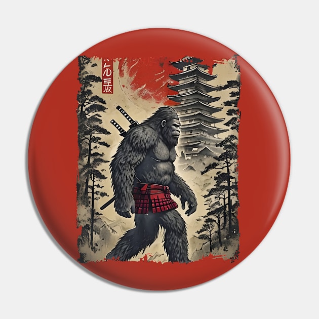 Samurai Bigfoot Japanese Vintage Graphic Ukiyo-e Art Funny - Samurai ...