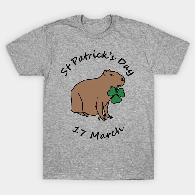 St Patricks Day 17 March Capybara Shamrock - St Patricks Day - T-Shirt ...