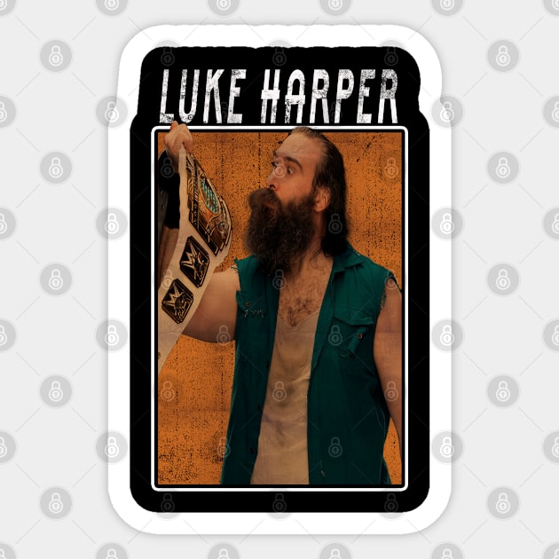 Vintage Wwe Luke Harper - Wwe - Sticker | TeePublic