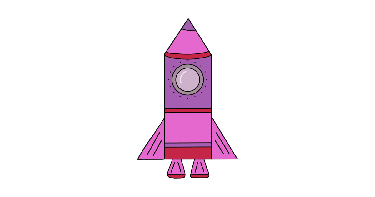 Cute Pink Rocket Ship Pattern - Rocket - T-Shirt | TeePublic