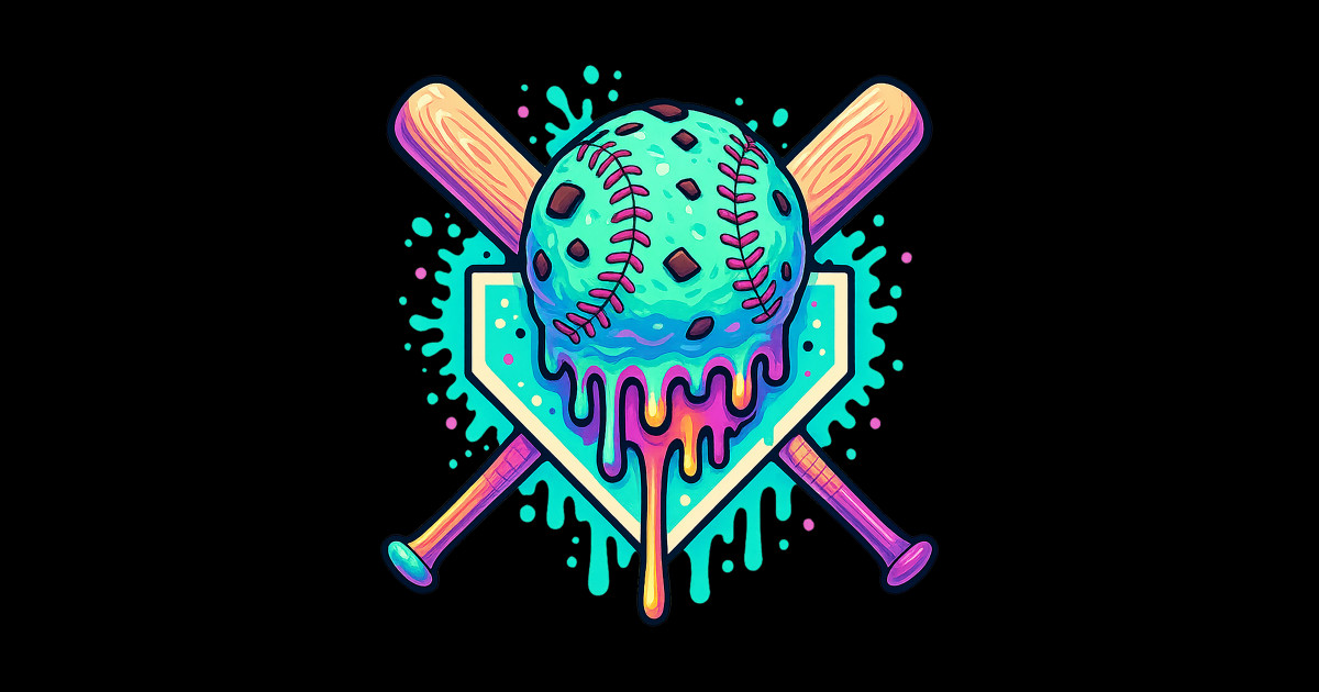 Baseball Home Plate Drip Boys Mint Chocolate Chip Spinkle - Baseball ...