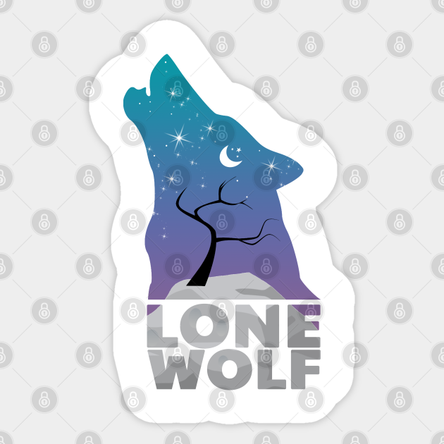Lone wolf - Lone Wolf - Sticker | TeePublic