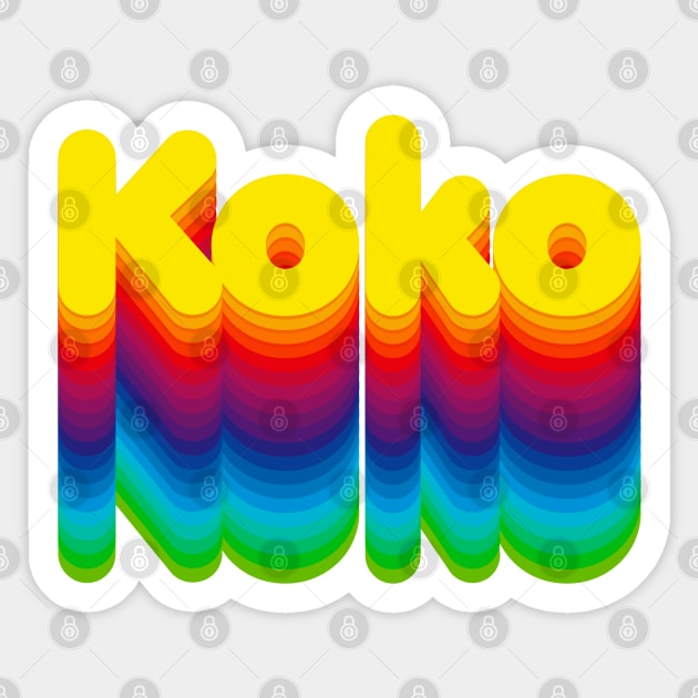 Rainbow Layers Koko Name Label - Rainbow Layers Koko Name Label ...