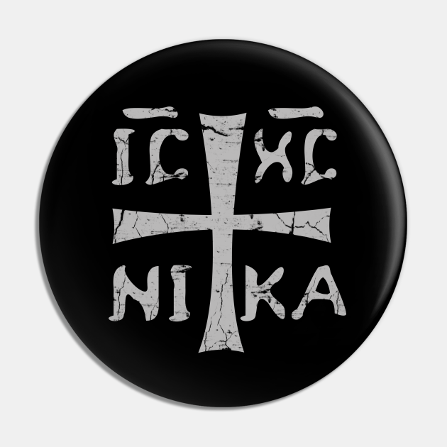 IC XC NIKA Greek Christigram (meaning Jesus Christ Conquers) light grey ...