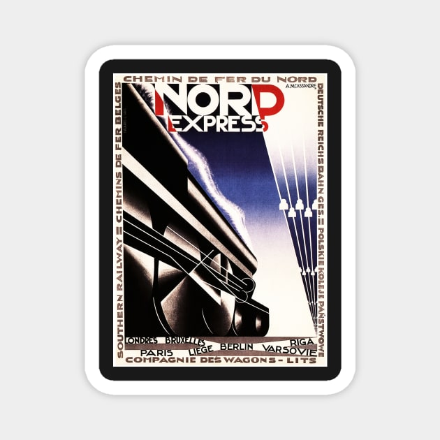 NORD EXPRESS Vintage Railway Poster - Train - Magnet | TeePublic