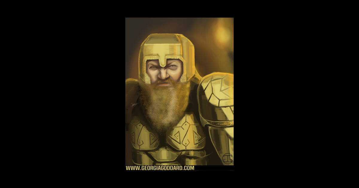 Warrior Dwarf Digital Painting - Dwarf - Posters and Art Prints | TeePublic