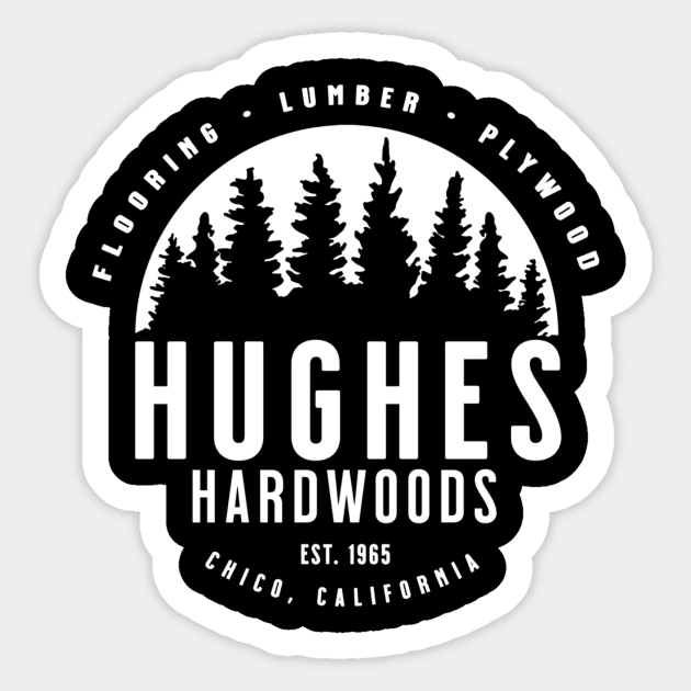 White Hughes Logo - Lumberyard - Sticker | TeePublic
