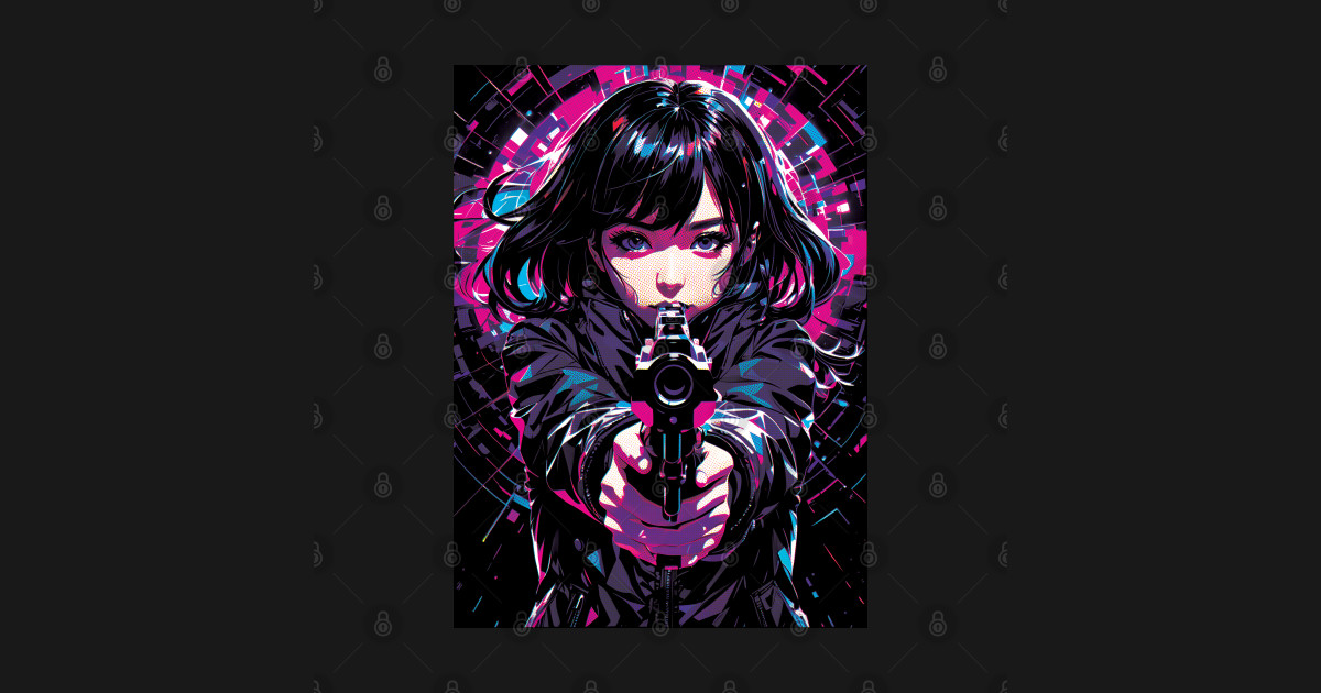 She's Mad Fiery Anime Girl - Fiery Anime Girl - T-Shirt | TeePublic