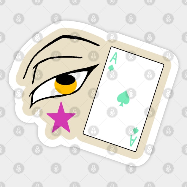 hisoka side eye - Hunter X Hunter - Sticker | TeePublic