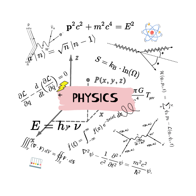 physics equations and diagrams - Physics - T-Shirt | TeePublic