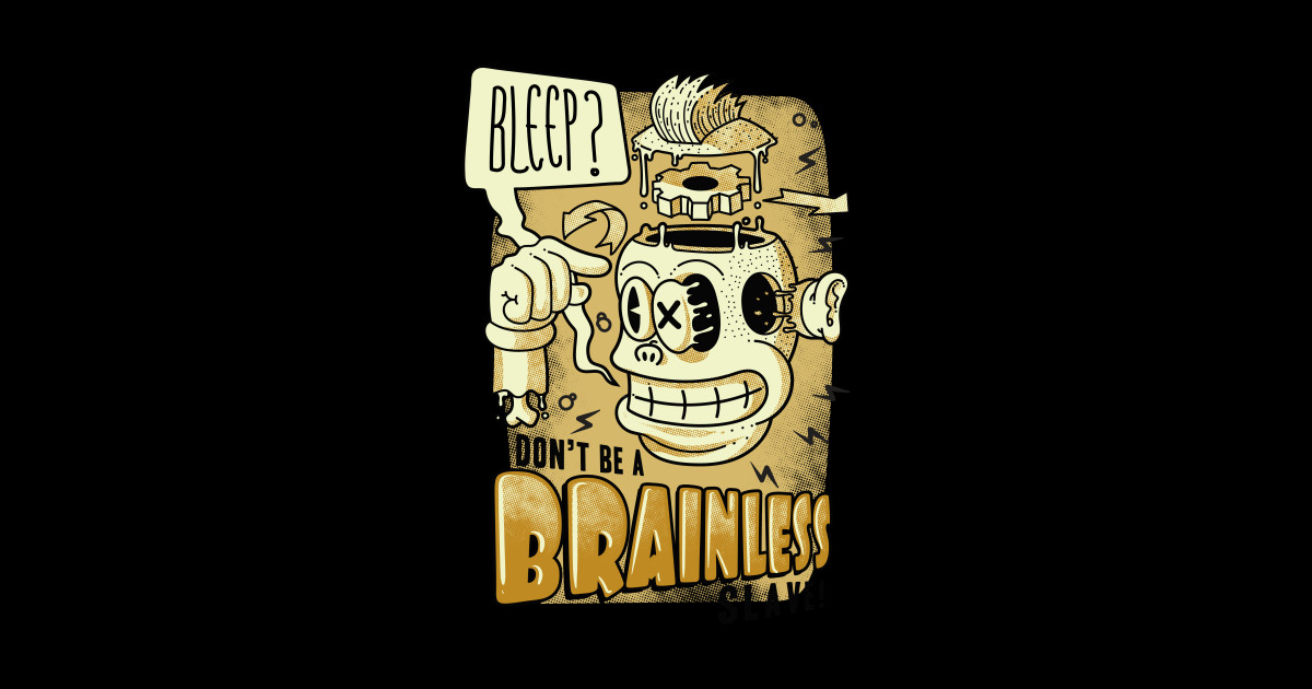 Brainless 2 - Retro - Sticker | TeePublic
