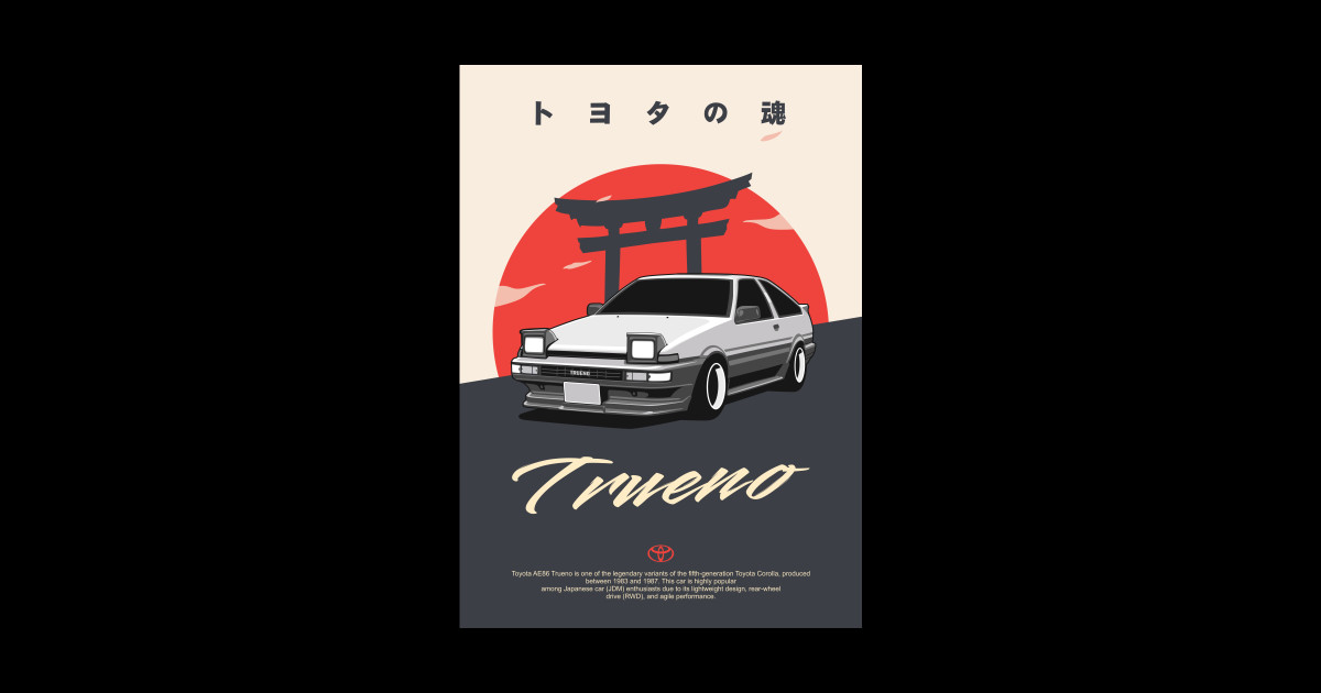 Toyota AE86 Trueno - Toyota Ae86 - Sticker | TeePublic