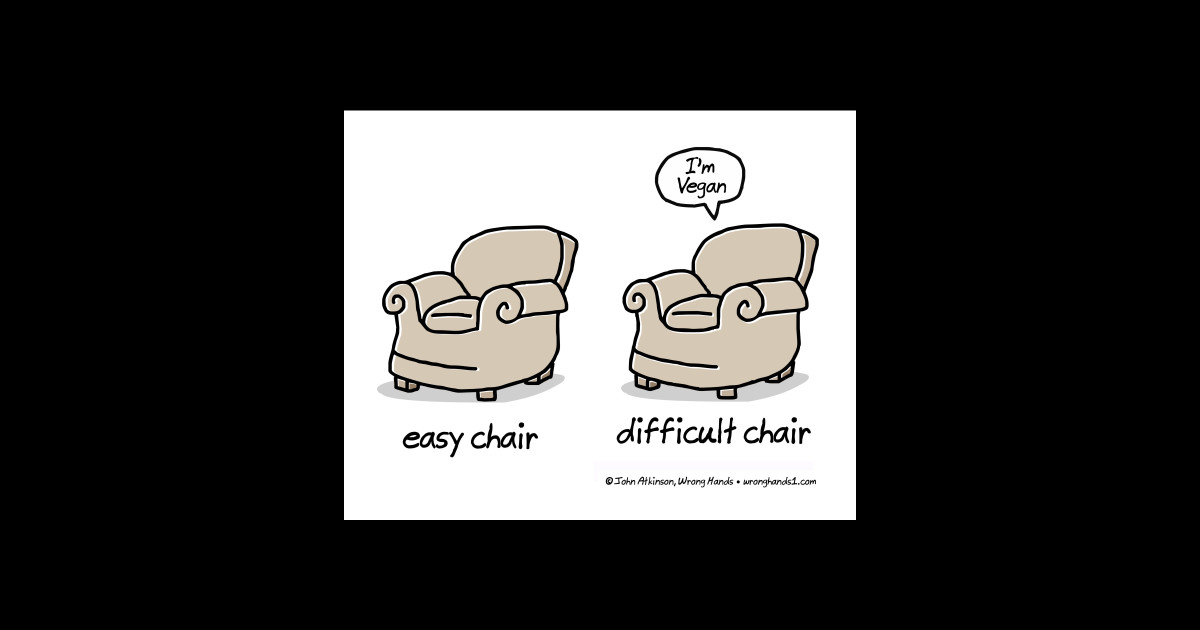 easy chair - Veganism - Posters and Art Prints | TeePublic