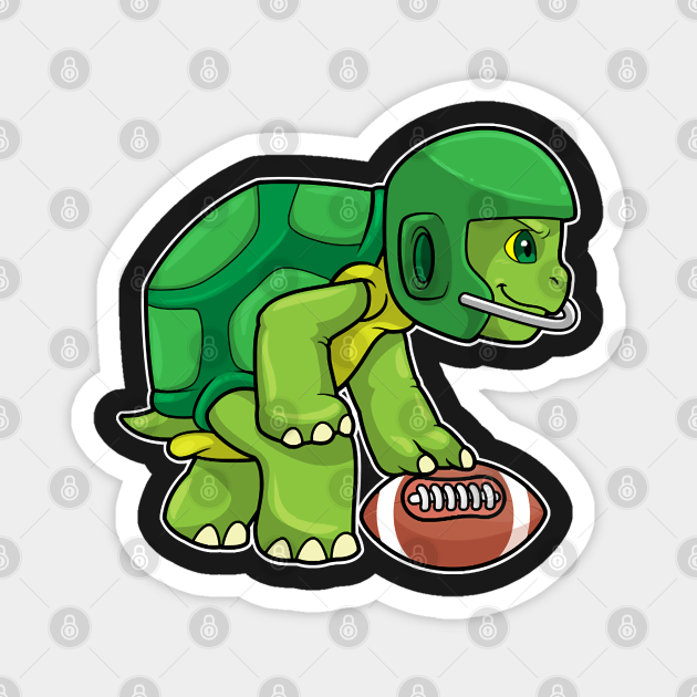 Turtle at Sports with Football & Helmet - Turtle At Sports With ...