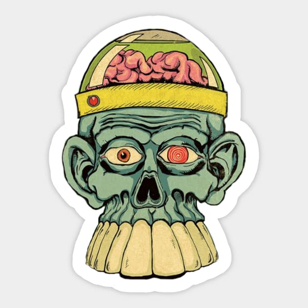Is It Alive With Teeth - Head - Sticker | TeePublic